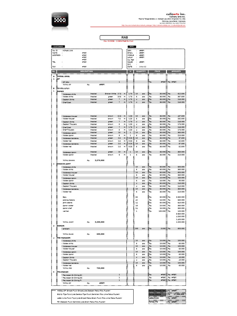 ABS Bali Uniform Oct24 Final | PDF | Indonesian Rupiah | Waiting Staff