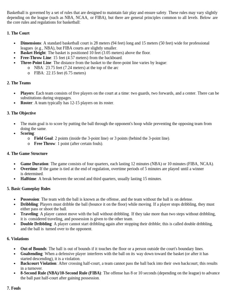 Basketball | PDF | Basketball Positions | Sports