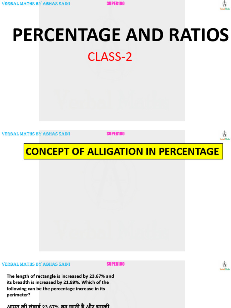 042.percentage & Ratios Class-2 QA by @LokiTheRobot | PDF