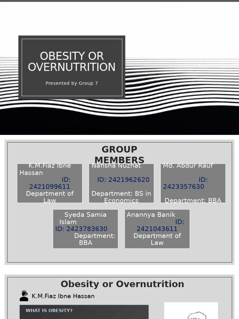 Obesity or Overnutrition | PDF | Obesity | Malnutrition