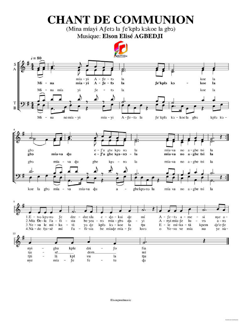 Chant de Communion | PDF