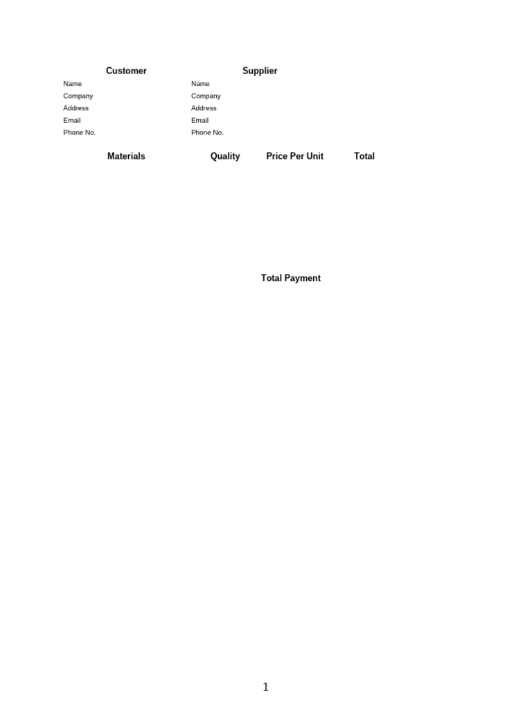 Basic Construction Invoice Template A4 | PDF