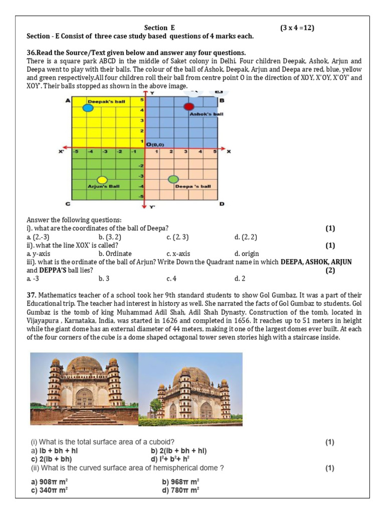 case study question | PDF | Dome | Sphere