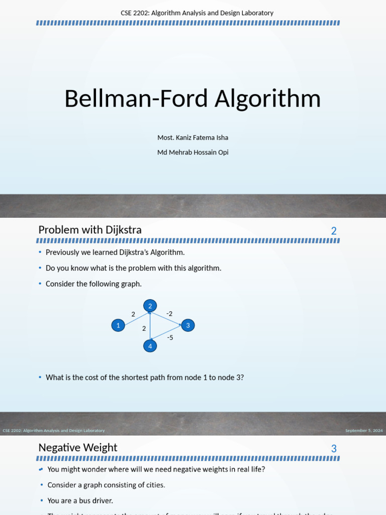 Lab 2 - Bellman Ford Algorithm | PDF | Theoretical Computer Science | Graph Theory