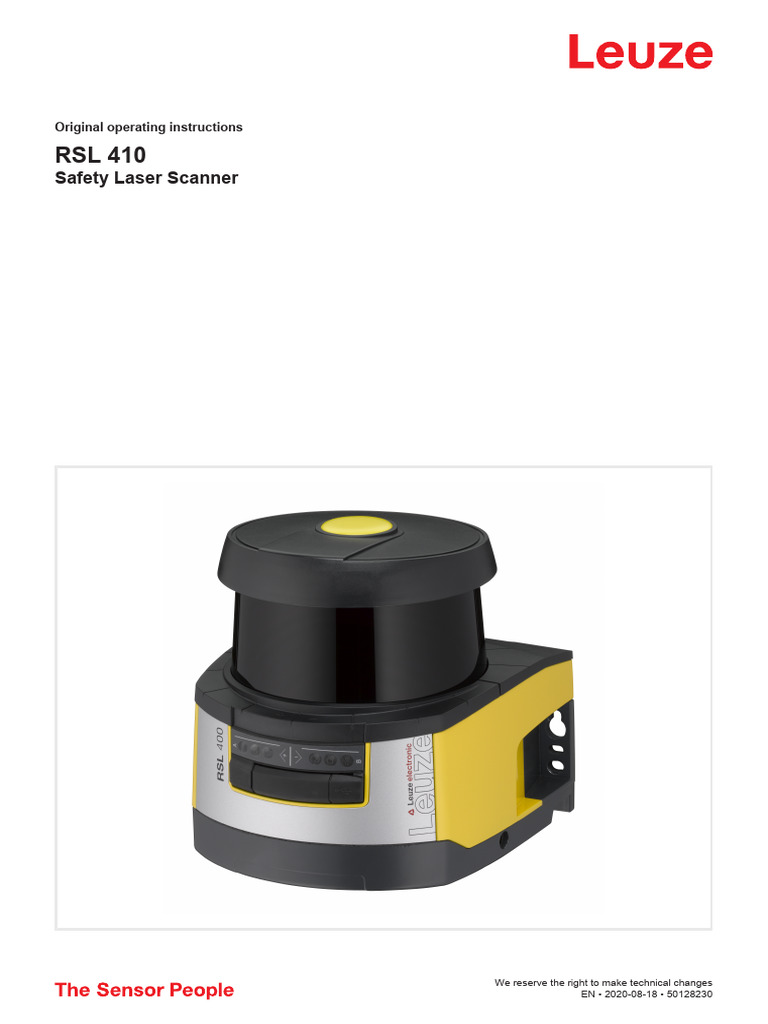 RSL410 Series Leuze Laser Scanner User Manual | PDF | Safety ...