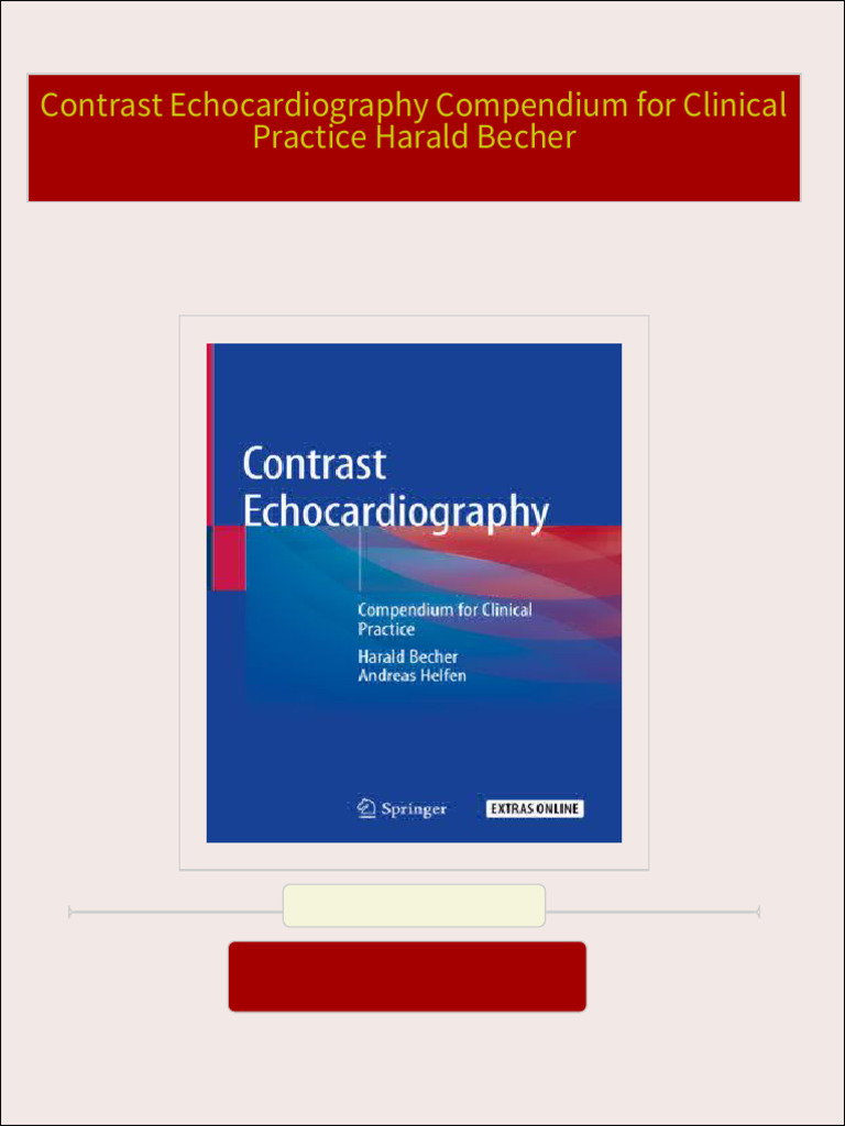 Instant Download Contrast Echocardiography Compendium For Clinical