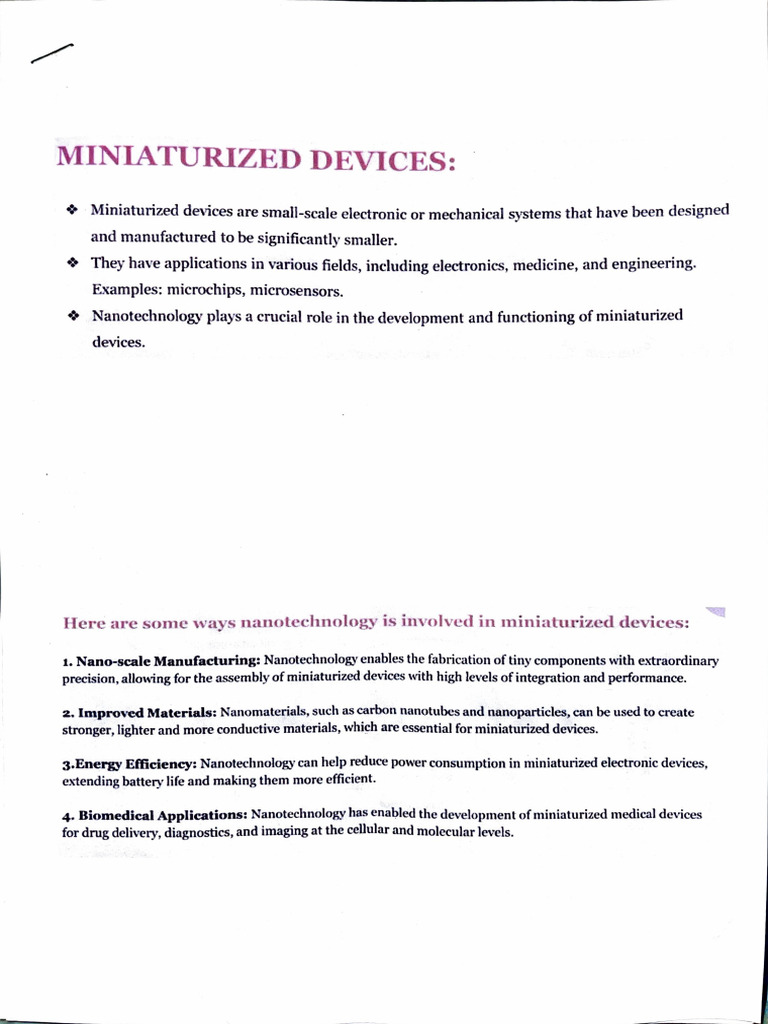 Miniaturized Device | PDF