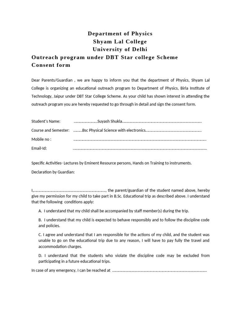 Consent Form Revised | PDF