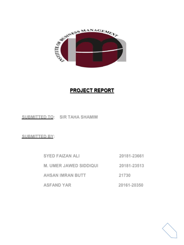 SCM Report Syed Faizan Ali 23661 | PDF | Lean Manufacturing | Business