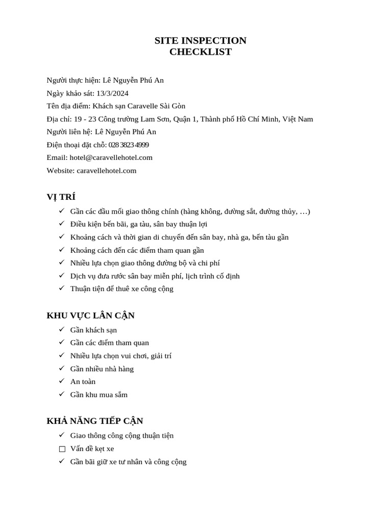 Site Check Form | PDF