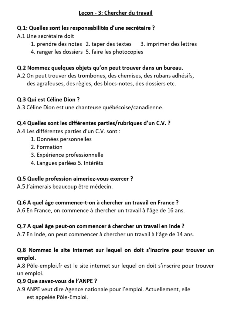 Guide pour Chercher un Emploi | PDF