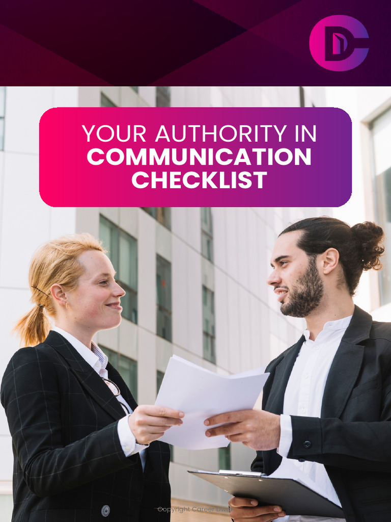 Your Authority in Communication Checklist | PDF | Attention | Communication
