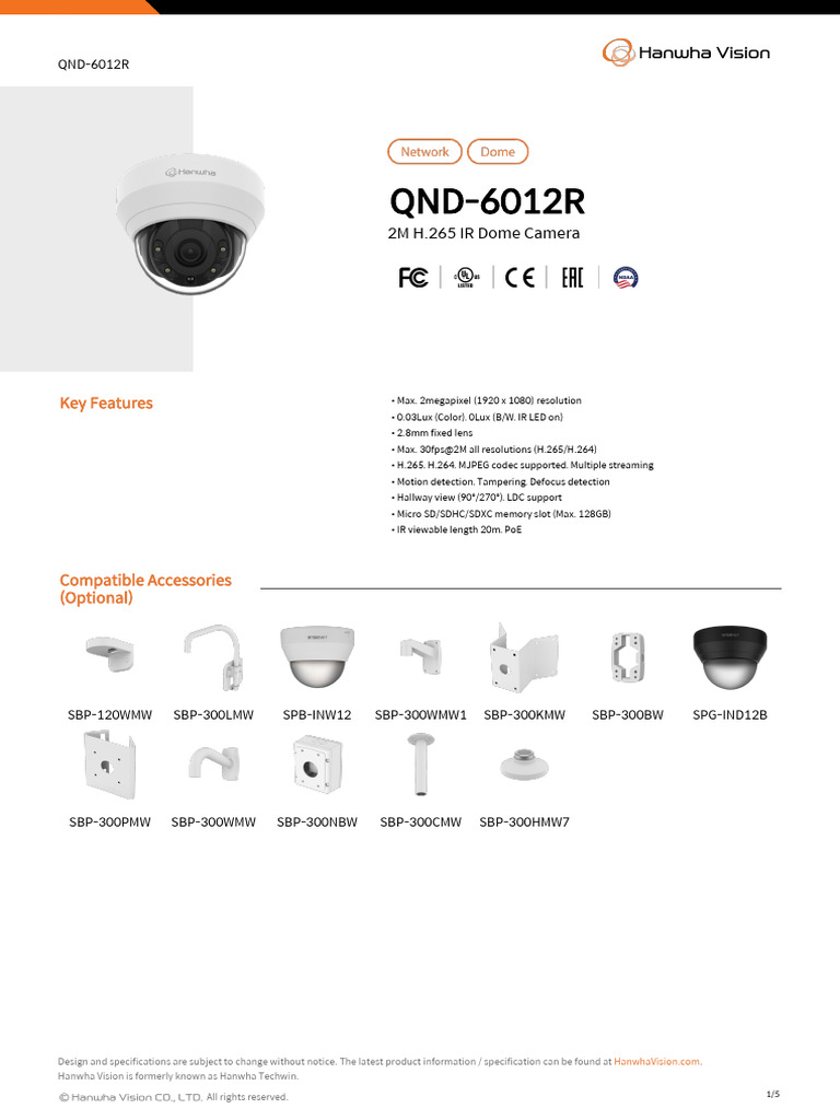 Datasheet Qnd-6012r 240905 en | PDF | Internet Protocols | Camera Lens