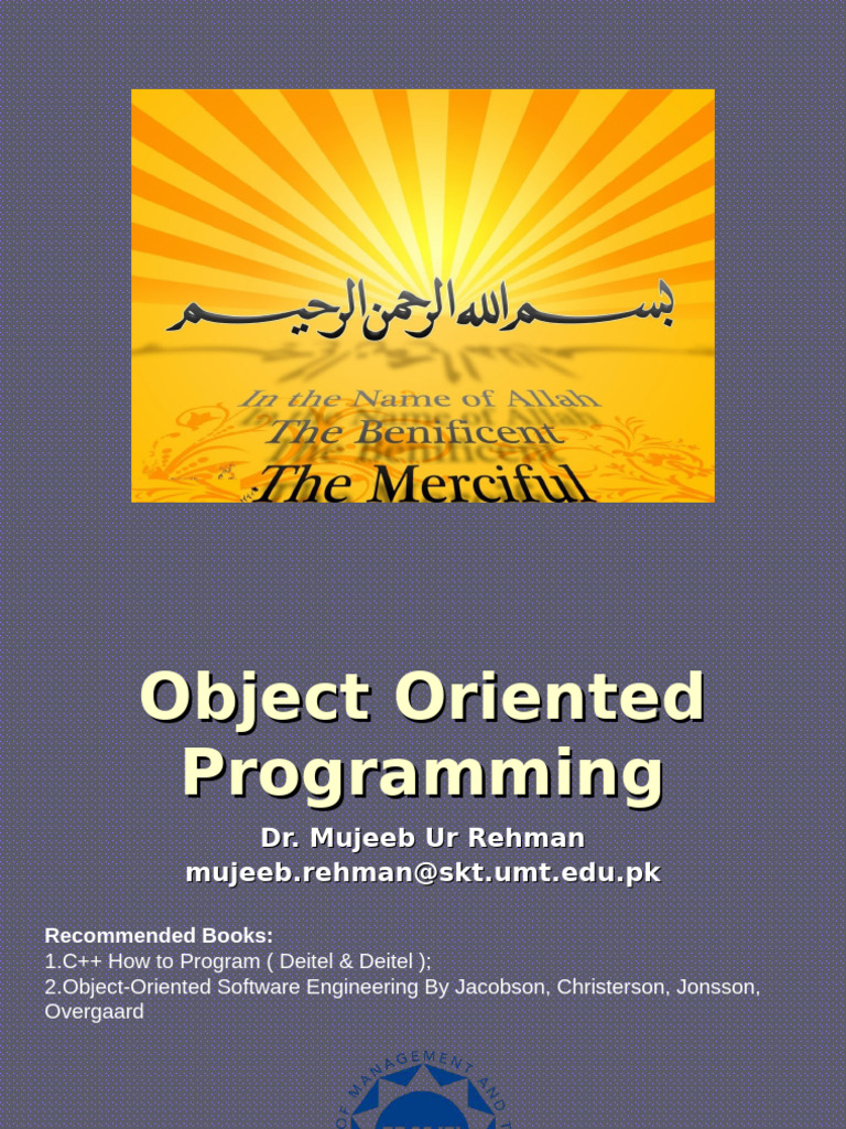Oop Lecture 05 Pdf Object Oriented Programming Inheritance Object Oriented Programming 