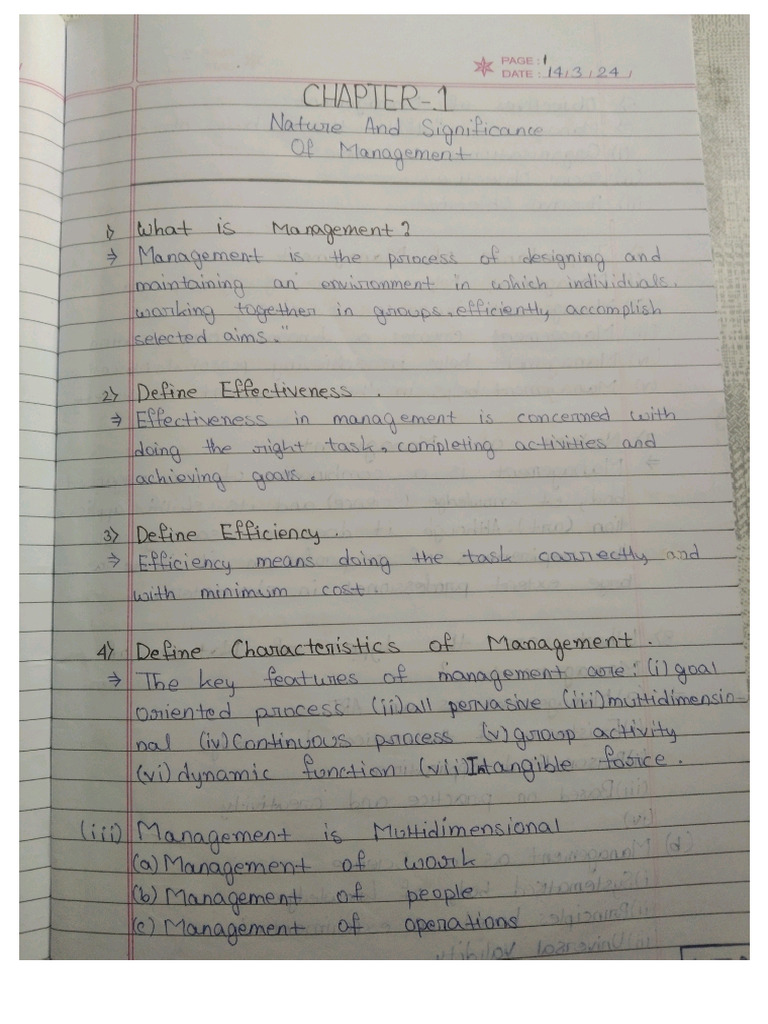 Business Studies Chapter 1 Notes Class 12 | PDF