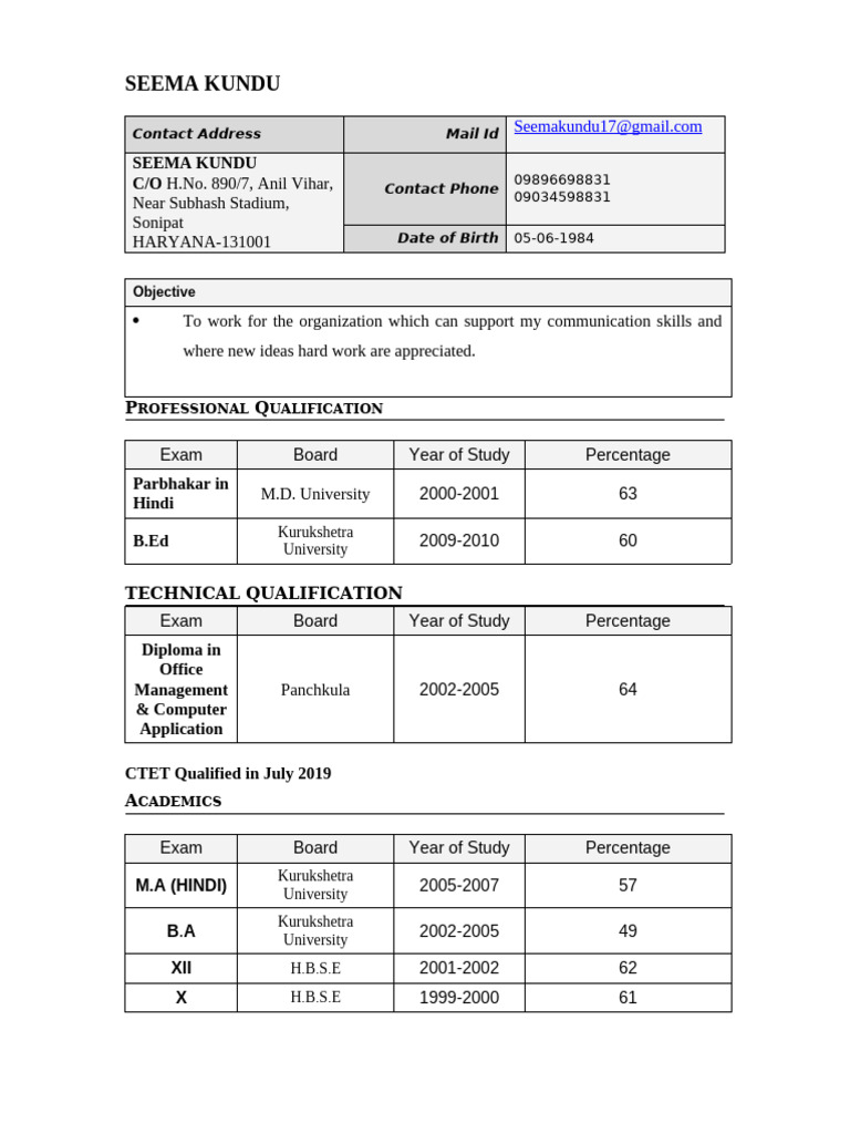 seema updated cv1-1 | PDF