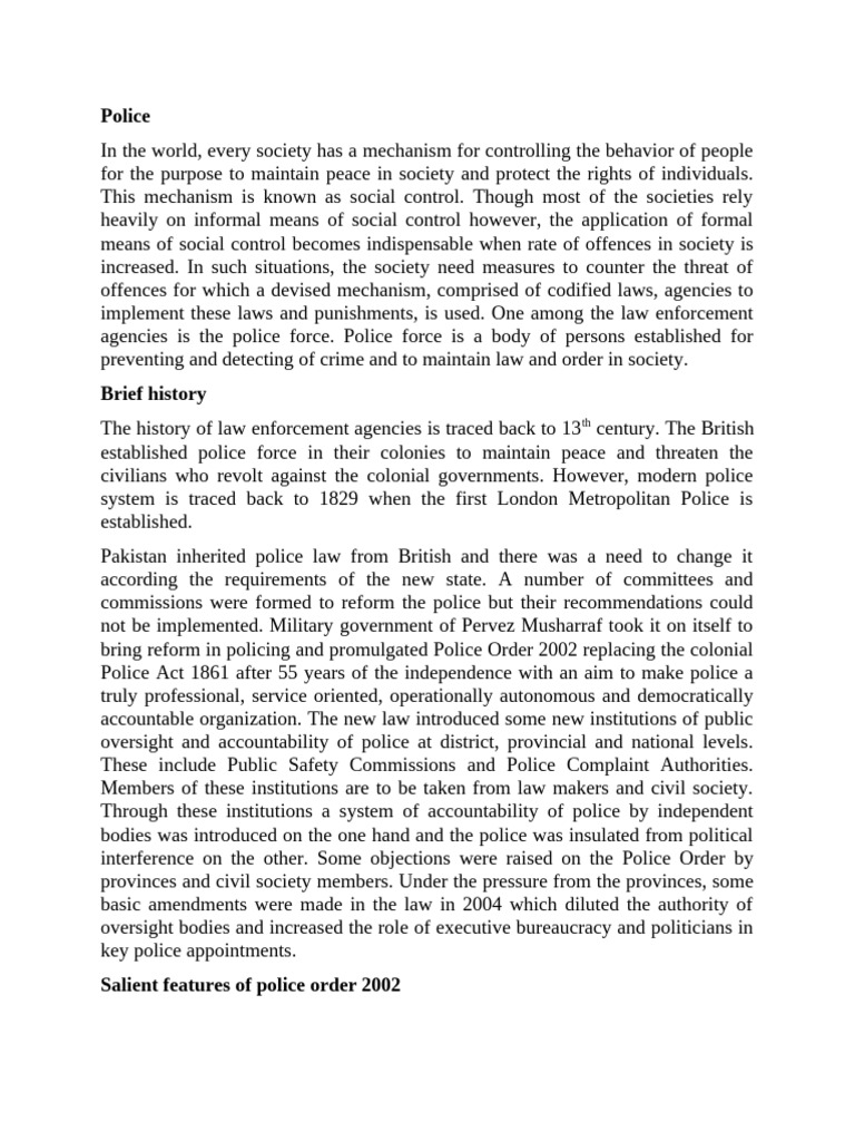 Lec.11. Police, history, and duties | PDF | Police | Arrest