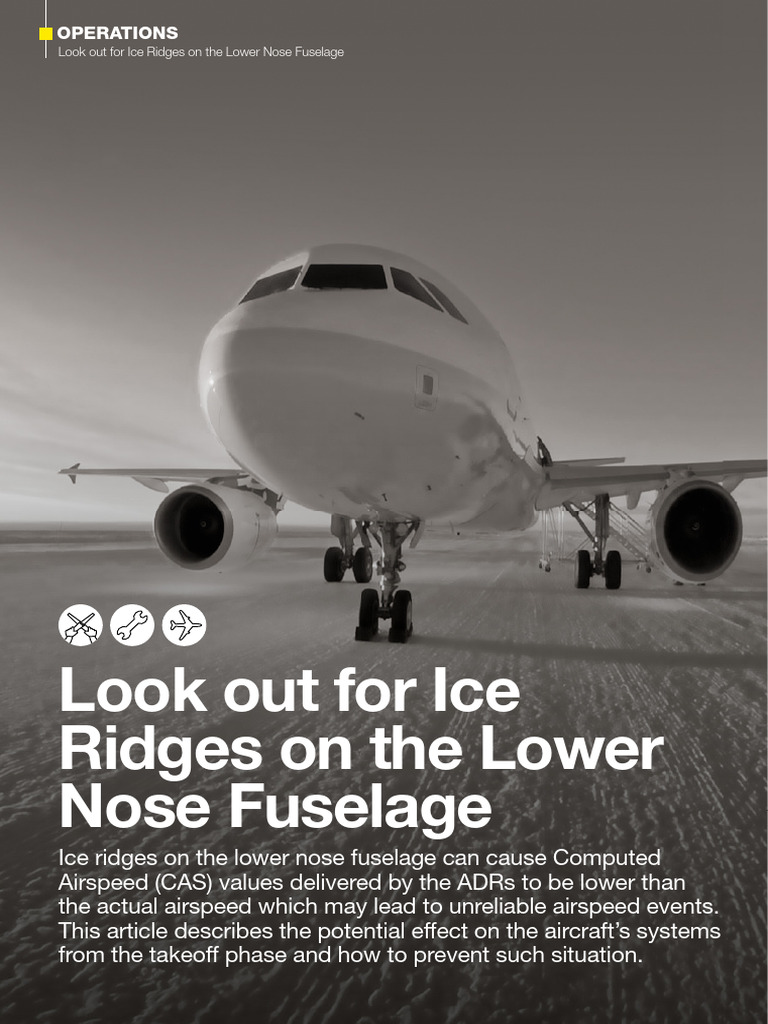 Look Out For Ice Ridges On The Lower Nose Fuselage | PDF | Airspeed | Aerospace