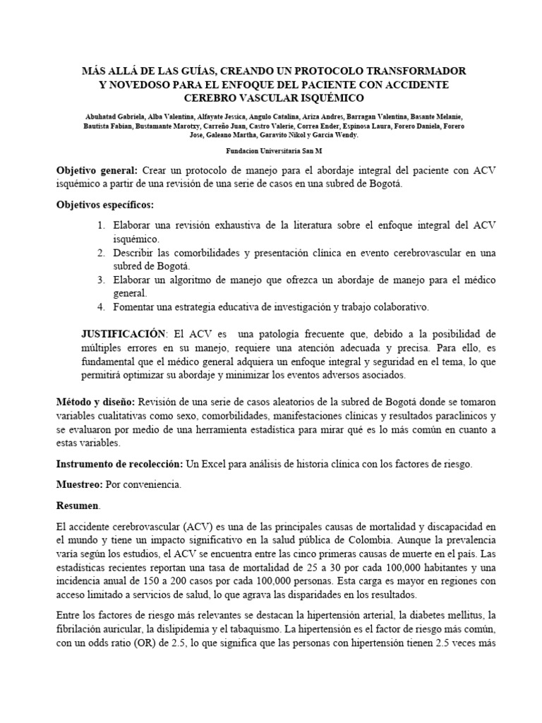 Pia 2024-2 Acv | PDF | Carrera | Sistema cardiovascular