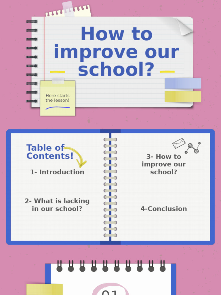 Notebook Lesson XL Pink Variant by Slidesgo | PDF | Cognition | Learning