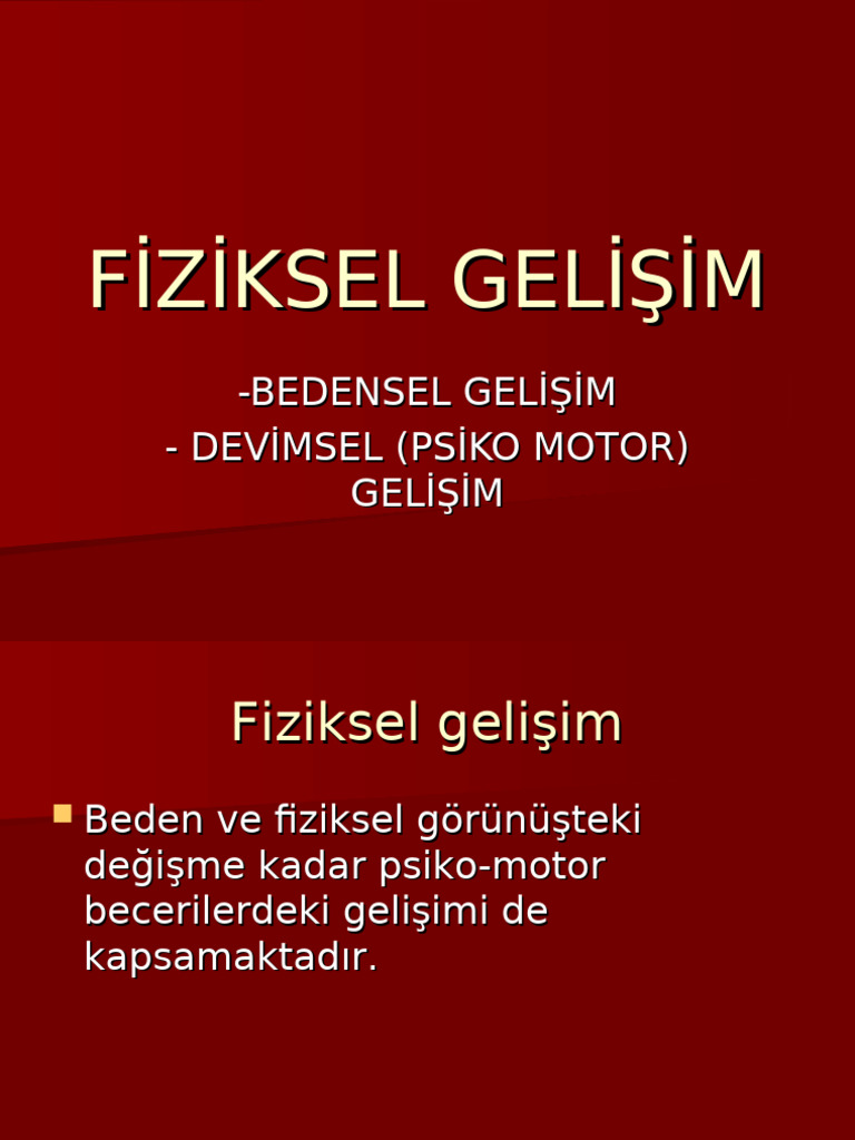 Fiziksel GeliÅ Im | PDF
