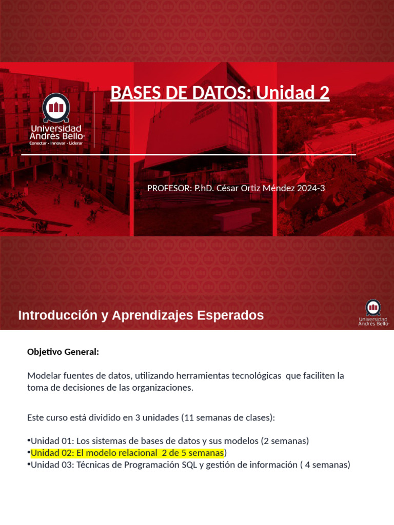 ppt clase 4 Unidad 2 Bases de datos (2) | PDF | Bases de datos | Base de datos relacional