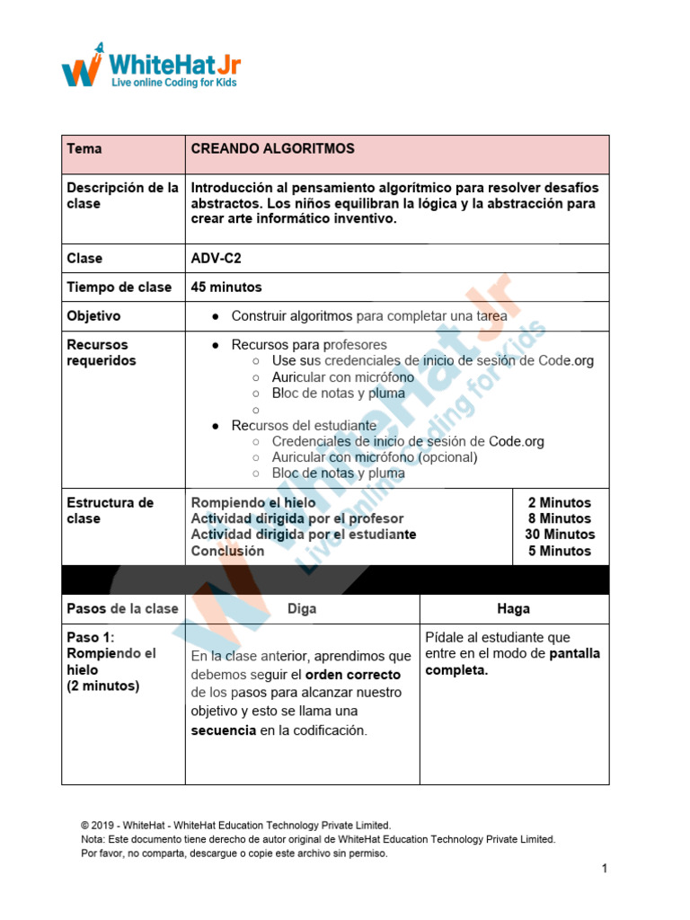 Introducción a Algoritmos para Niños | PDF | Algoritmos | Cuestionario