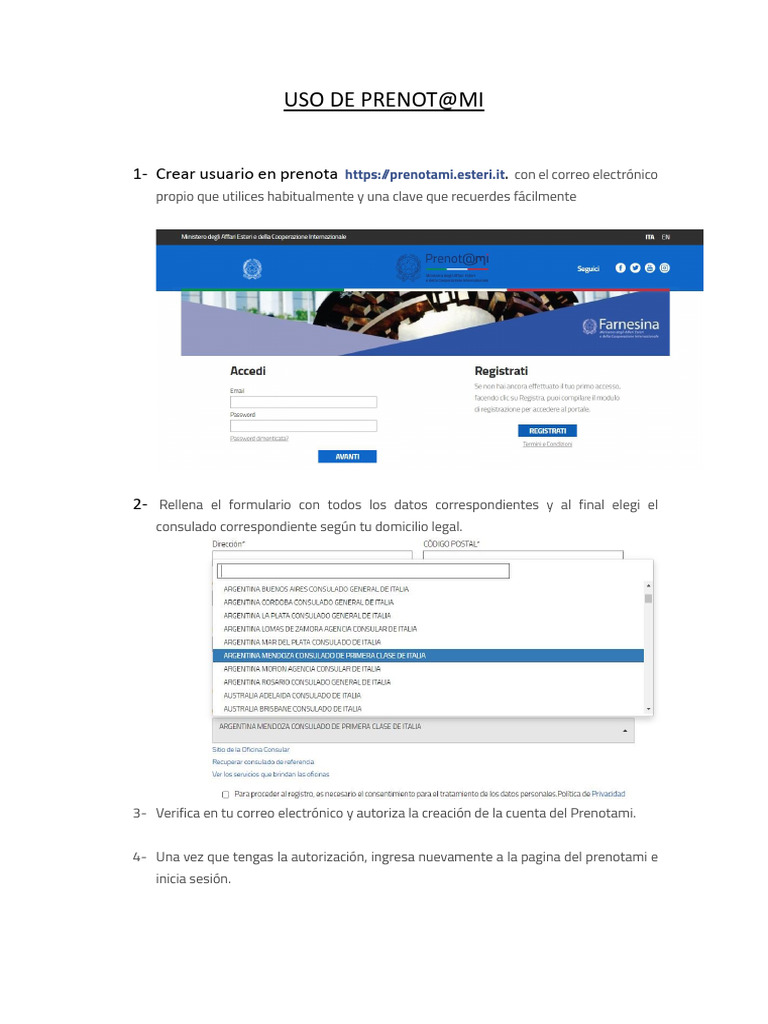 Guía para usar Prenot@mi | PDF | Informática