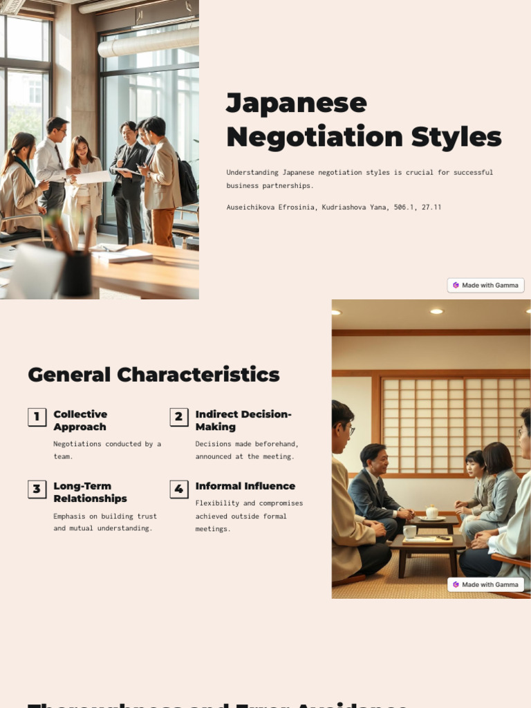 Japanese Negotiation Styles | PDF
