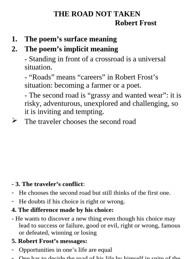 The Road Not Taken | PDF