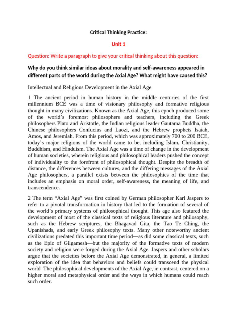 Bản Sao Của 17 - 12 - 2024 - Critical Thinking Practice 1 | PDF ...