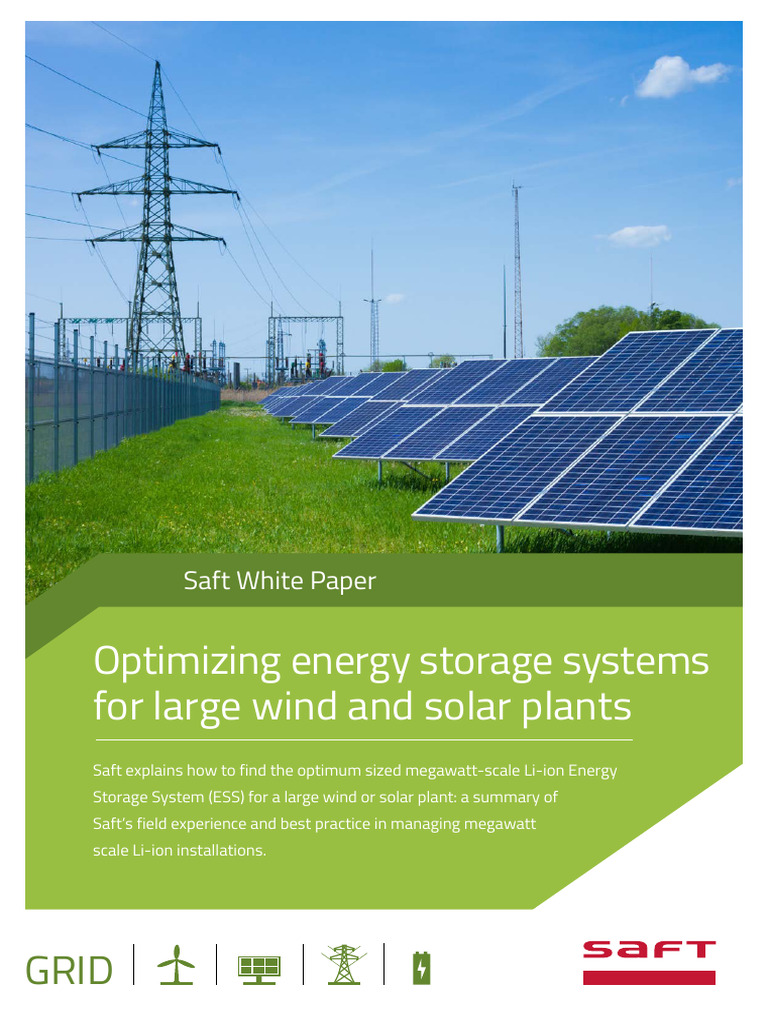 SAFT Optimizing-Energy-Storage-Systems-For-Large-Wind-And-Solar-Plants ...