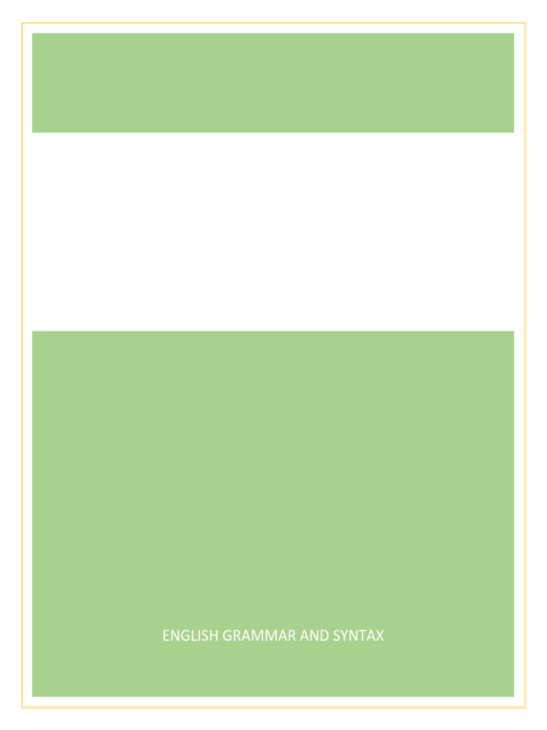 Module 3 - Syntax As A Branch of Linguistics | PDF | Verb | Phrase