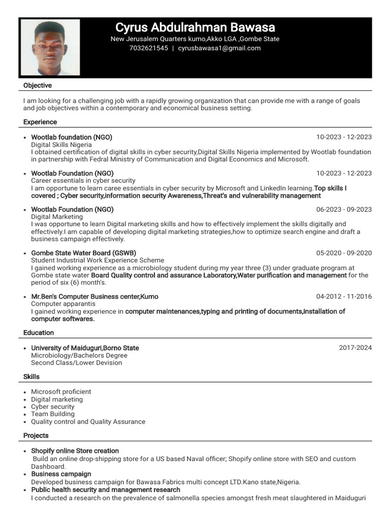 my correct CV | PDF | Computer Security | Security