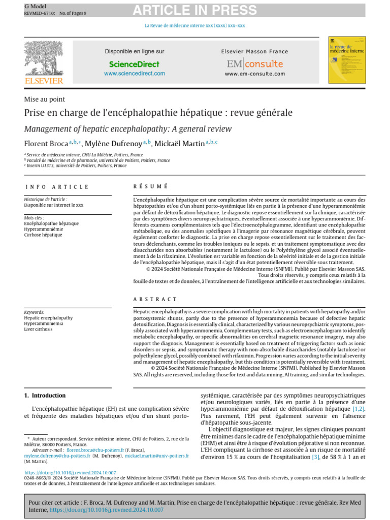 Encephalo Pathie | PDF | Foie | Médecine