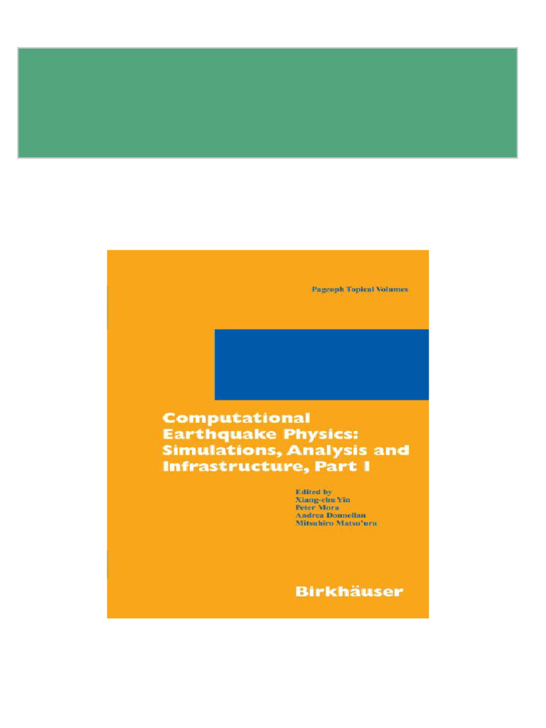 Buy ebook Computational Earthquake Physics Simulations Analysis and ... Buy ebook Computational Earthquake Physics Simulations Analysis and ...