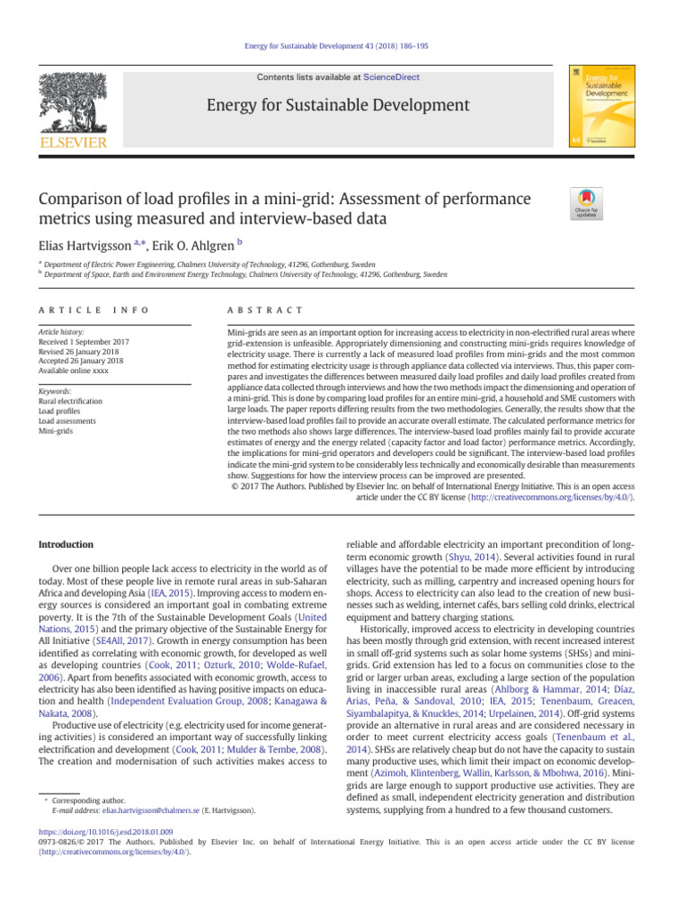 Mini-Grid Load Profile Comparison Study | PDF | Electrical Engineering ...