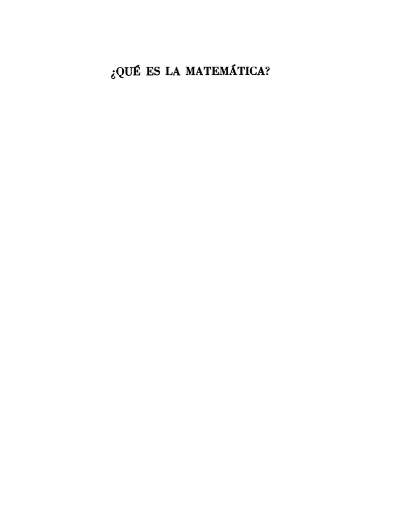 Courant-Robbins - Que Es La Matematica | PDF