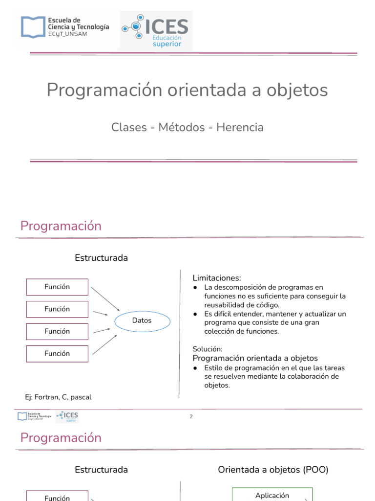 Clase7 POO | PDF | Objeto (informática) | Programación orientada a objetos