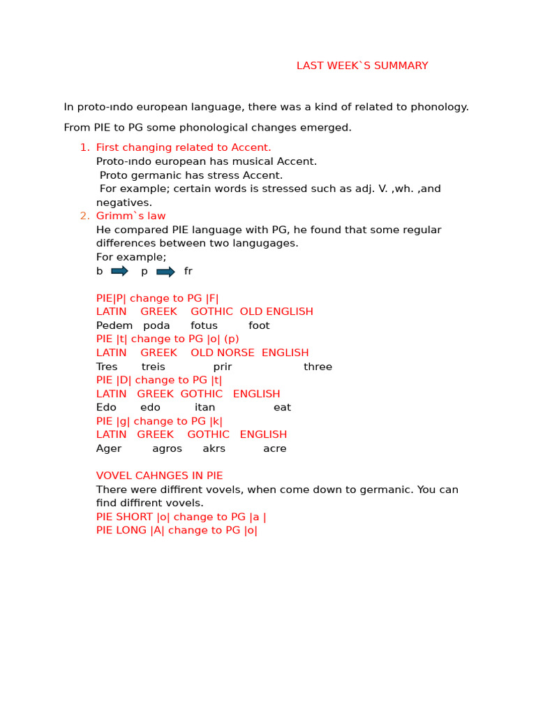 In Proto-Indo - European Changing To Proto Germanic | PDF