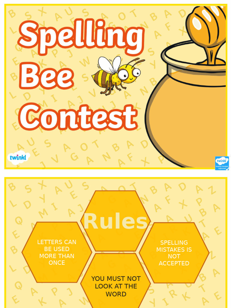 Güncel SPELLING BEE CONTEST CHART | PDF