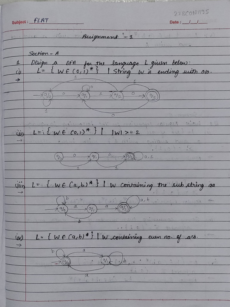 FLAT (Assignment 1) Shubh | PDF