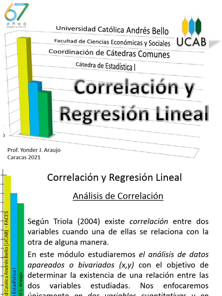 Correlación y Regresión Lineal Explicadas | PDF | Análisis de regresión ...