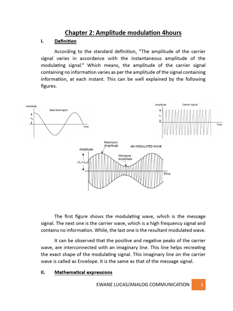 Understanding Amplitude Modulation Basics | PDF | Modulation | Radio