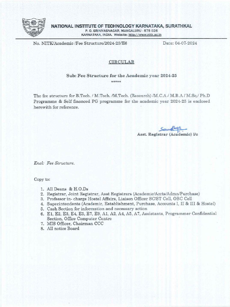 Institute Fee Structure 2024-25-Compressed | PDF