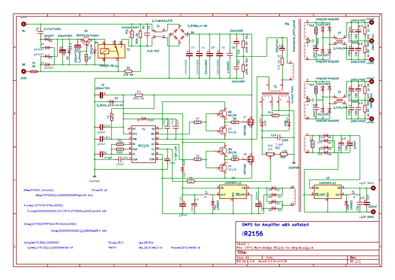 SMPS Half-Bridge IR2156 For Amp | PDF | Chess | Chess Theory