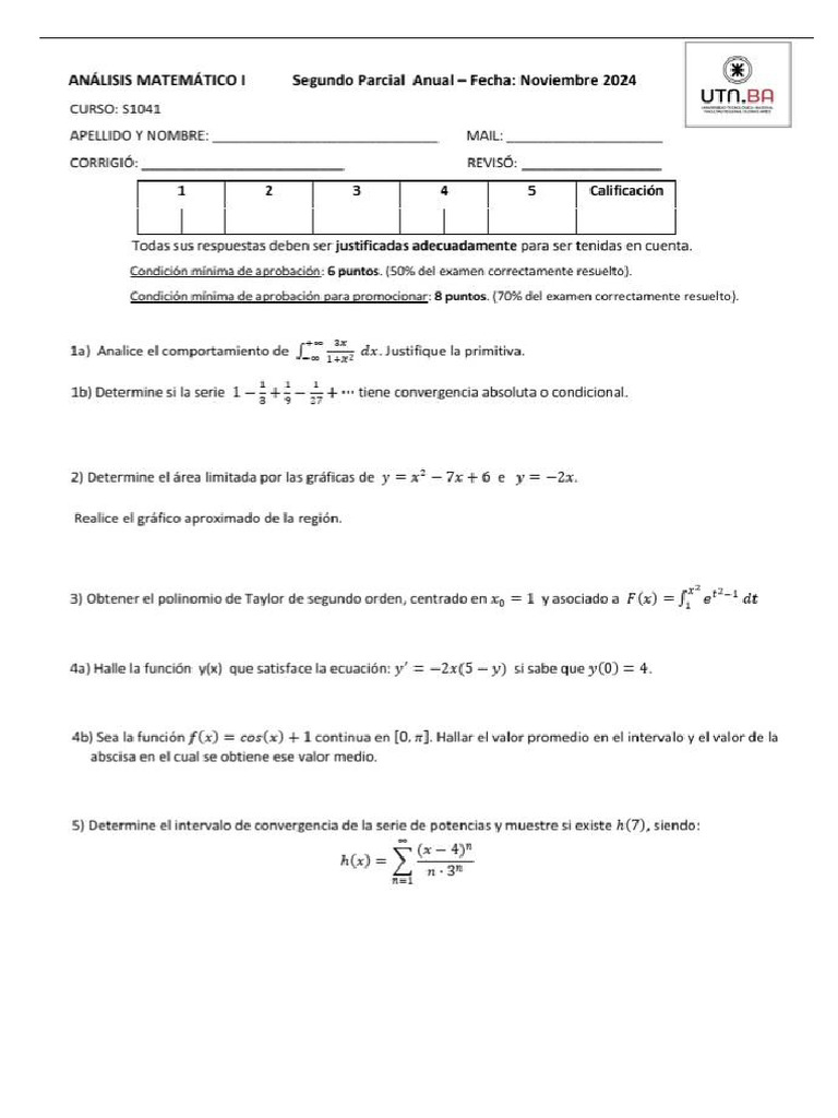 Resolución 2do Parcial S1041 | PDF