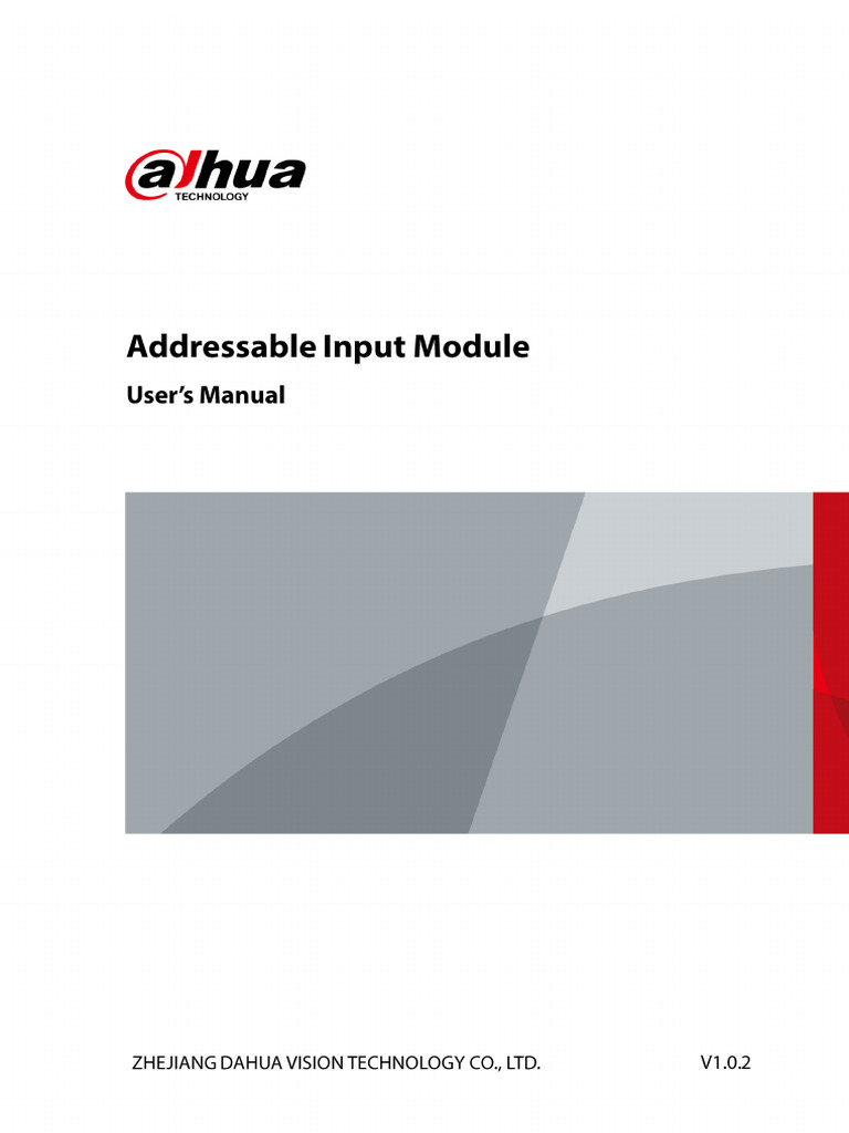 Addressable Input Module (DHI-HY-1400) User S Manual V1.0.2 | PDF