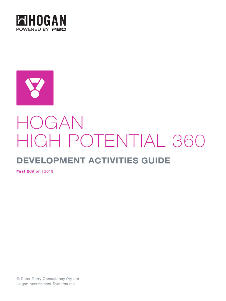 Hogan HiPo 360 Development - Guide | PDF | Leadership | Psychological ...