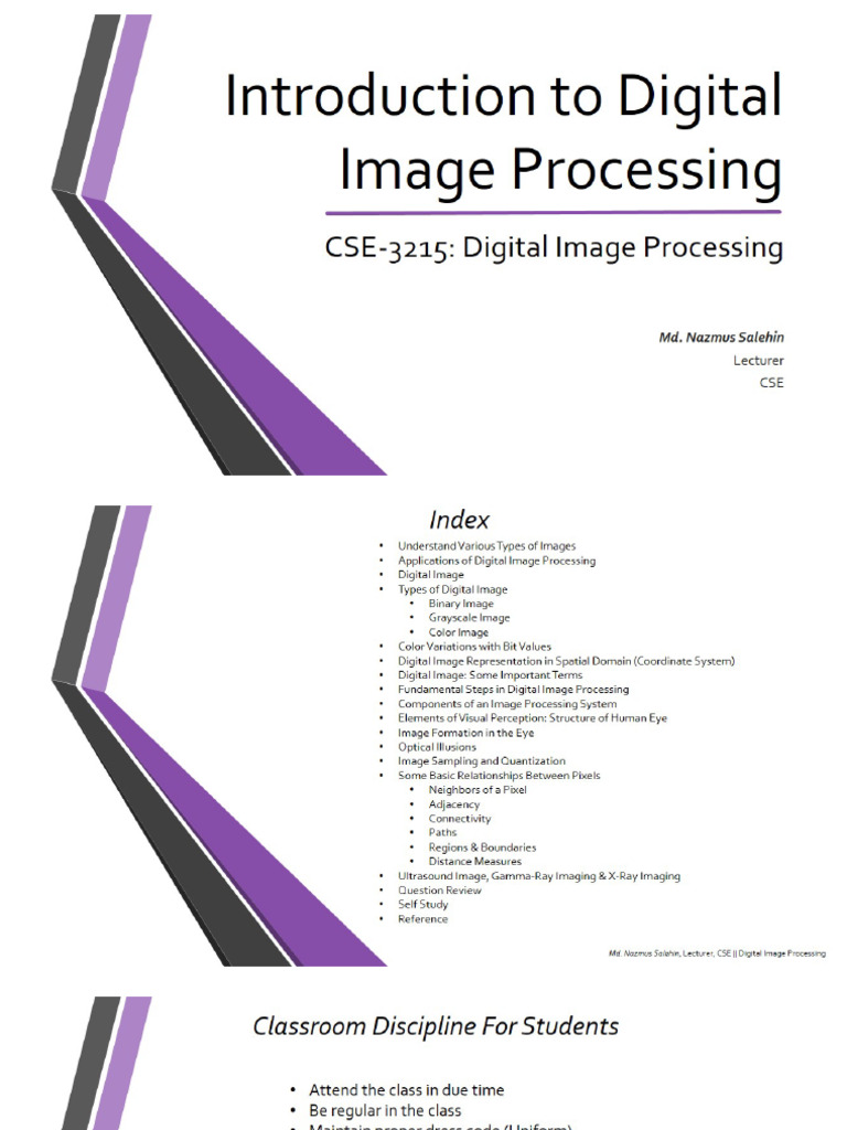 Introduction To Digital Image Processing (Students) | PDF